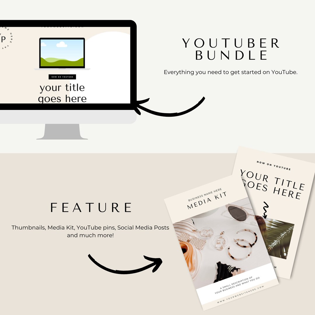 Youtube Business Bundle, Business Template Bundle, Youtuber Templates ...