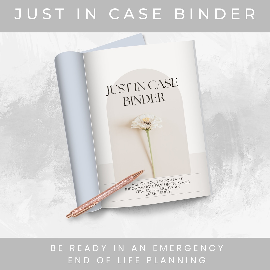 Emergency Binder What If Binder End of Life Planner Household Binder ...