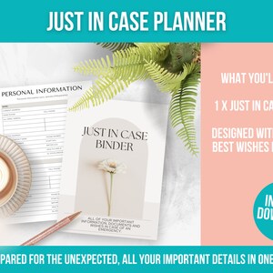 Just in Case Emergency Planner, "what If" Emergency & Legacy Planner ...