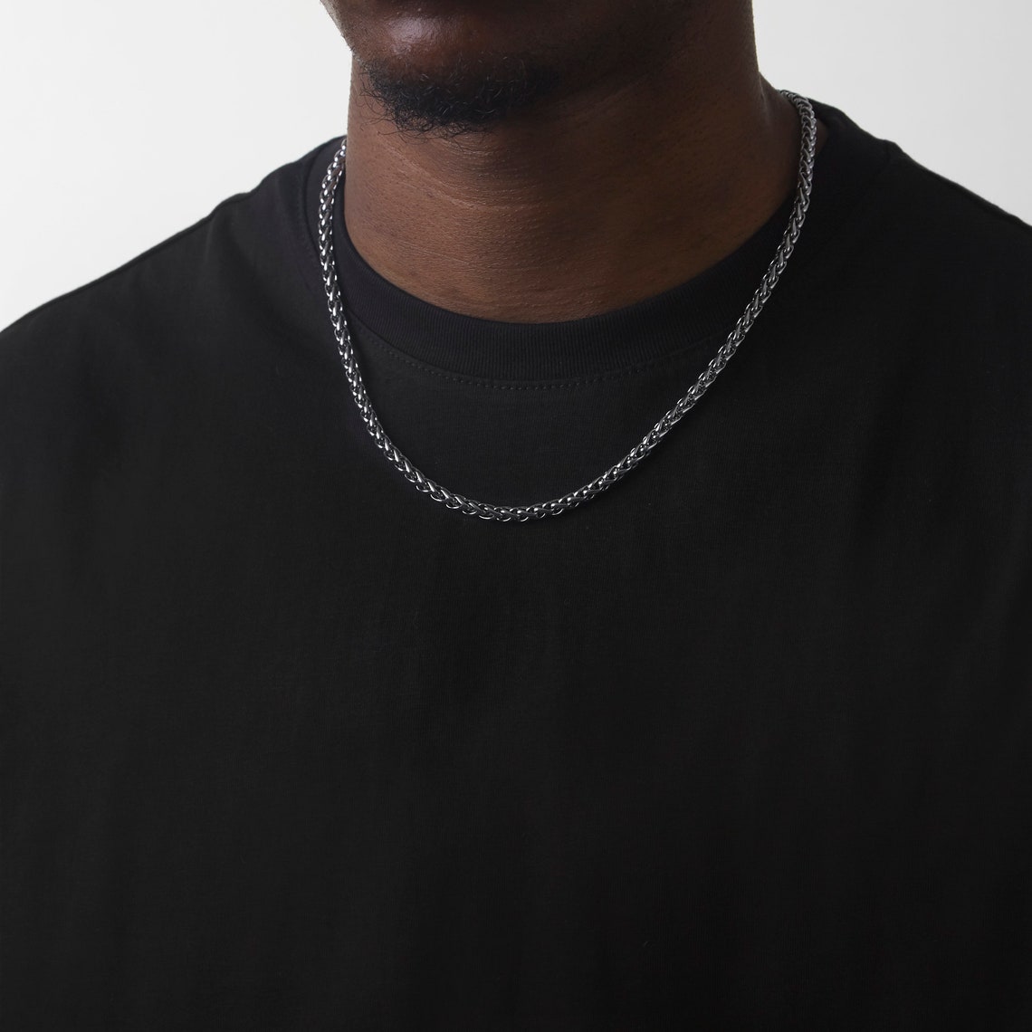 Silver Wheat Chain 5mm Mens Chain Available in 3 Lengths - Etsy