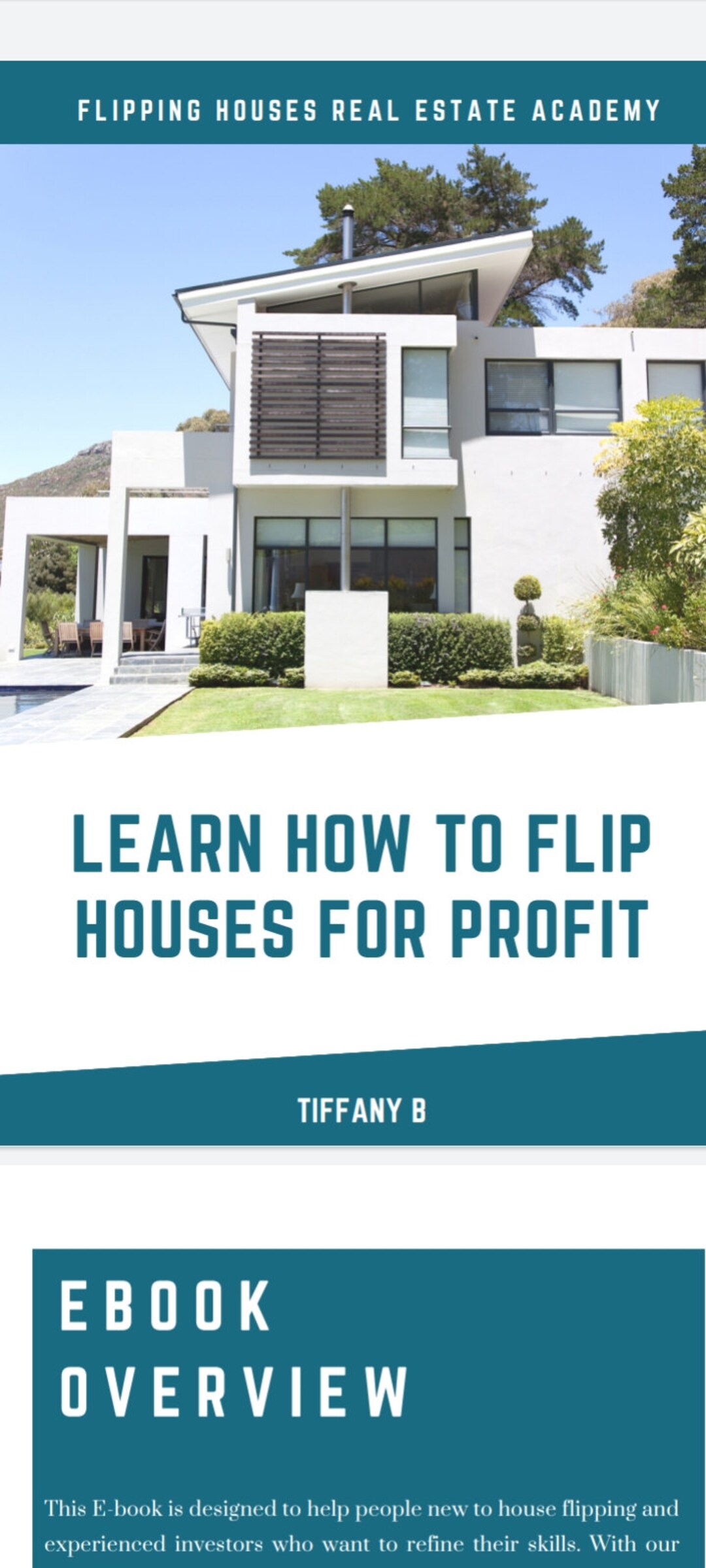 Learn House Flipping E-book| House Flipping Profit Estimator | House ...