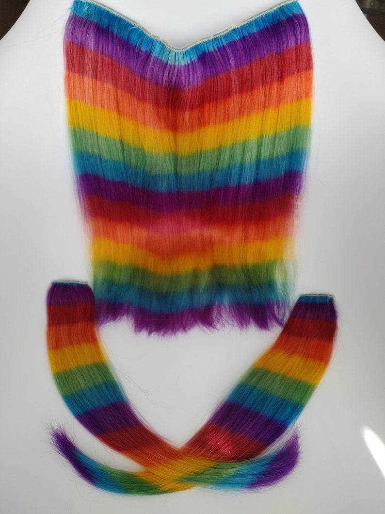 The "straight up Rainbow" Professionally Coloured Human Hair Halo ...