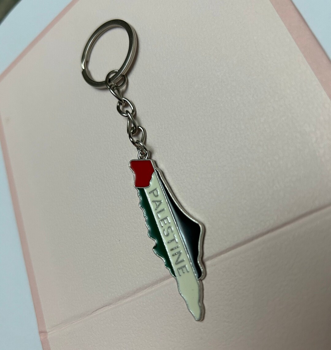 Unisex Souvenir Palestine Metal Flag Map Keychain Palestinian - Etsy UK