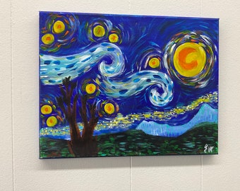 Starry Night Wallpaper - Etsy