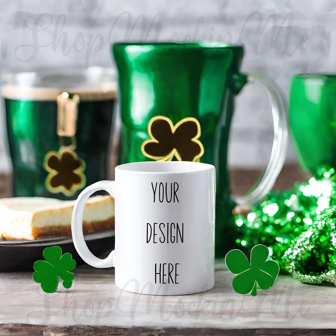 St Patricks Day Mug Mockup, 11oz Mug Mockup, Coffee Mug Mockup, St ...