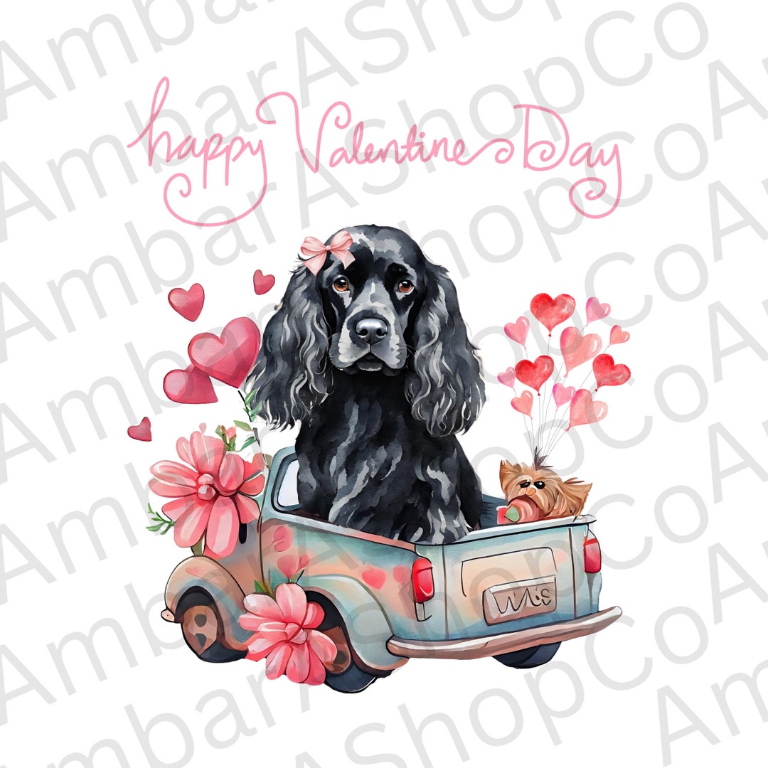 Cocker Spaniel Png Black Cocker Spaniel Png Valentine’s Day Dog ...