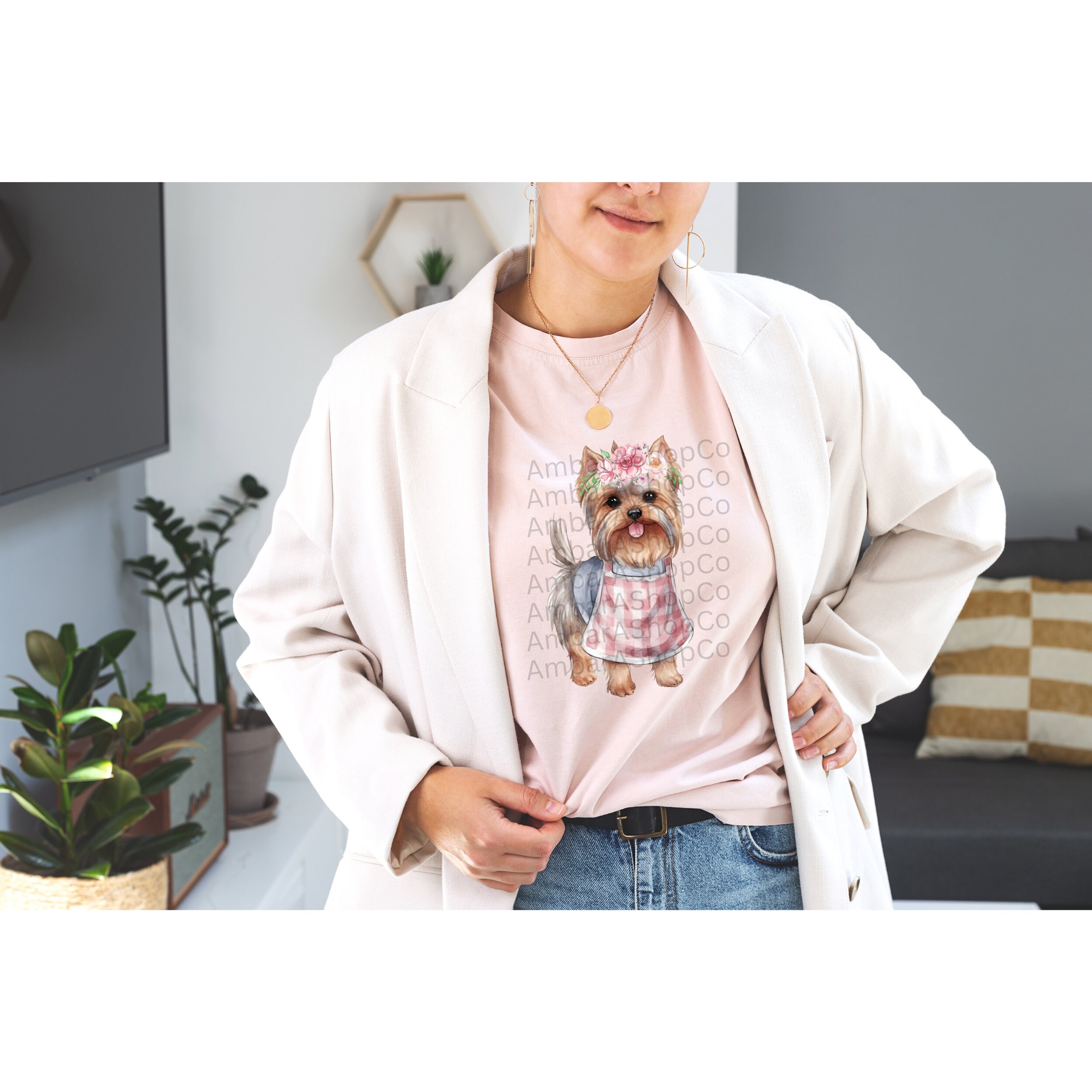Yorkie Wearing Apron Png Yorkshire Terrier Svg Yorkie Mom Watercolor ...