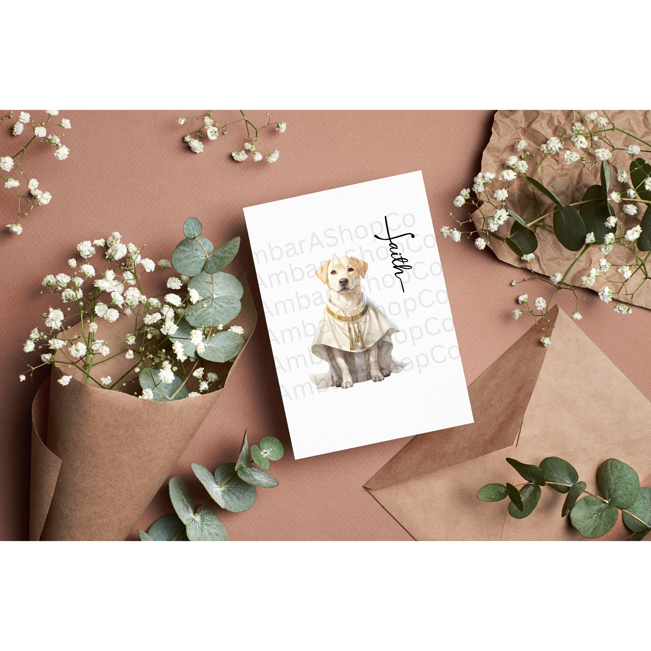 Faith SVG Labrador Retriever SVG Dog Wearing Robe Priest SVG Labrador ...