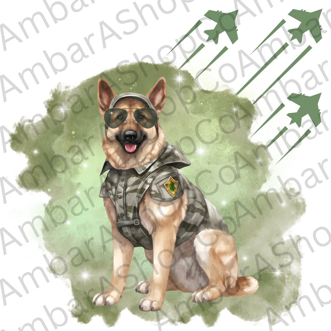 German Shepherd Png Army SVG K9 Officer Gift German Shepherd Dad ...