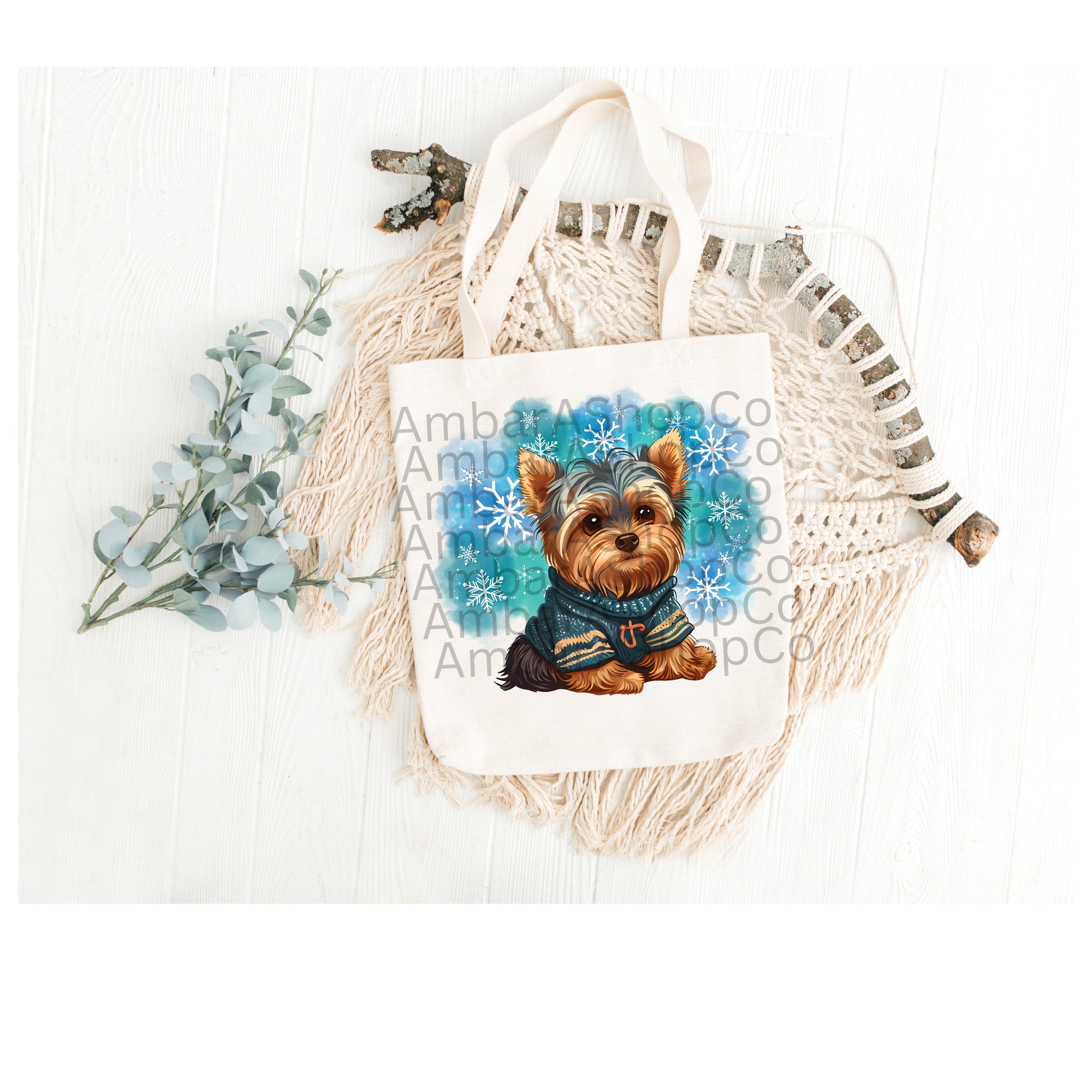 Yorkie PNG Yorkie Sublimation Design Christmas Dog Dog Wearing Sweater ...