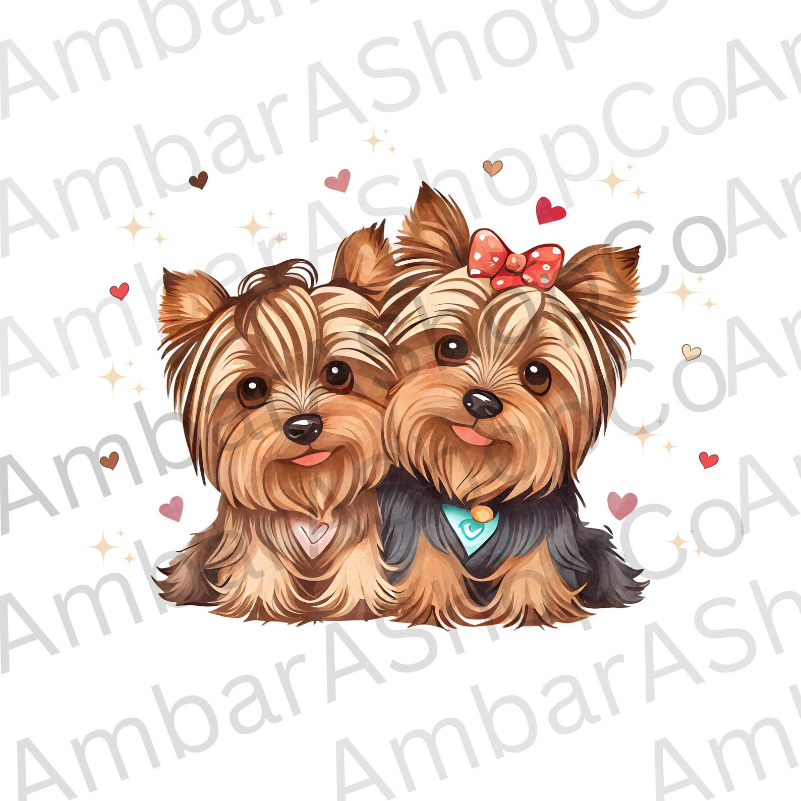 Yorkshire Terrier Dog Png Yorkie Couple Png Yorkie Dog SVG - Etsy