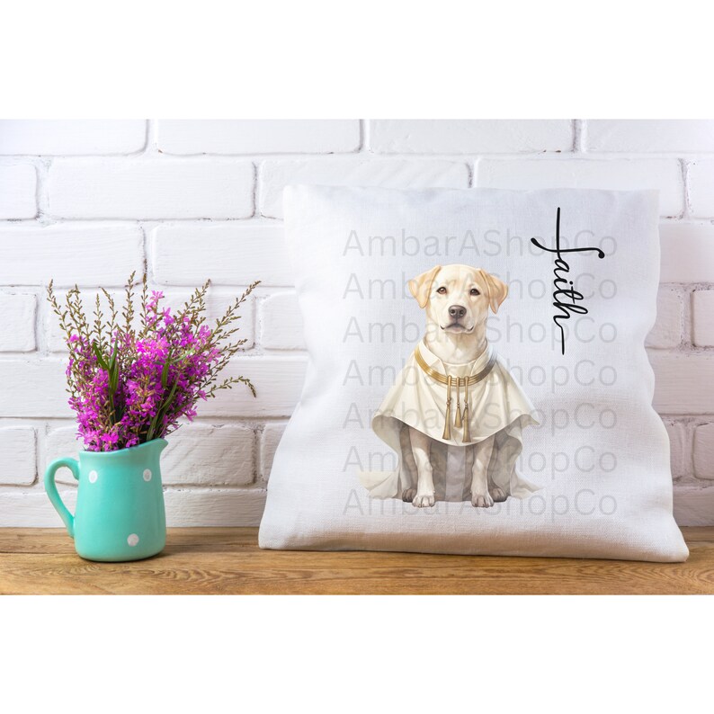 Faith SVG Labrador Retriever SVG Dog Wearing Robe Priest SVG Labrador ...