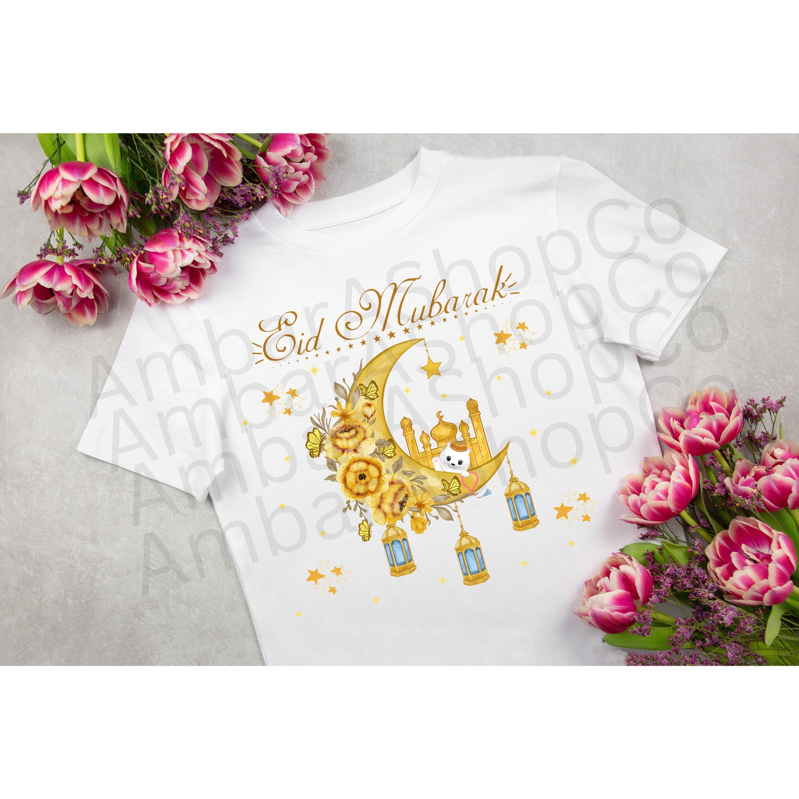 Eid Mubarak Kitty Png Eid Mubarak Svg Floral Eid Kitty Peekaboo Eid ...
