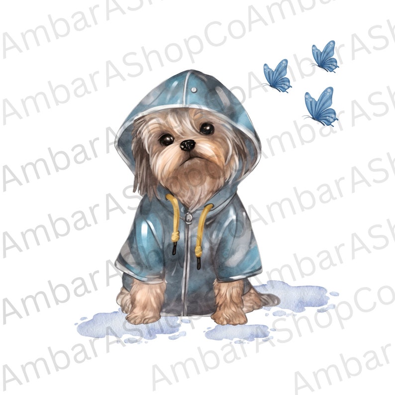 Yorkie Png Yorkshire Terrier Dog Watercolor Yorkie Mom Digital - Etsy