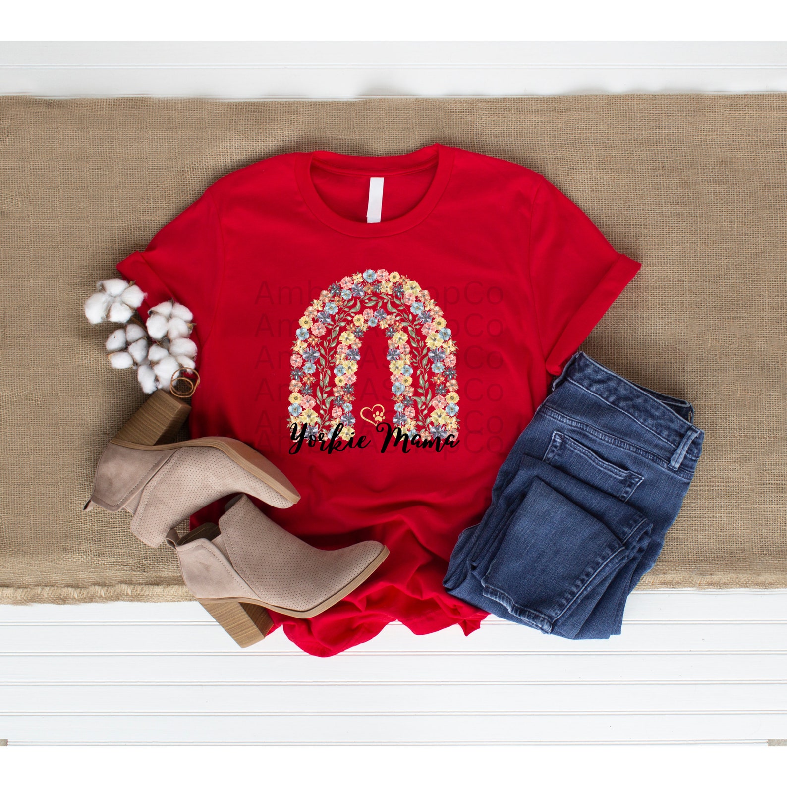 Yorkie Mama Rainbow Png Yorkie Mom Wildflower Rainbow - Etsy