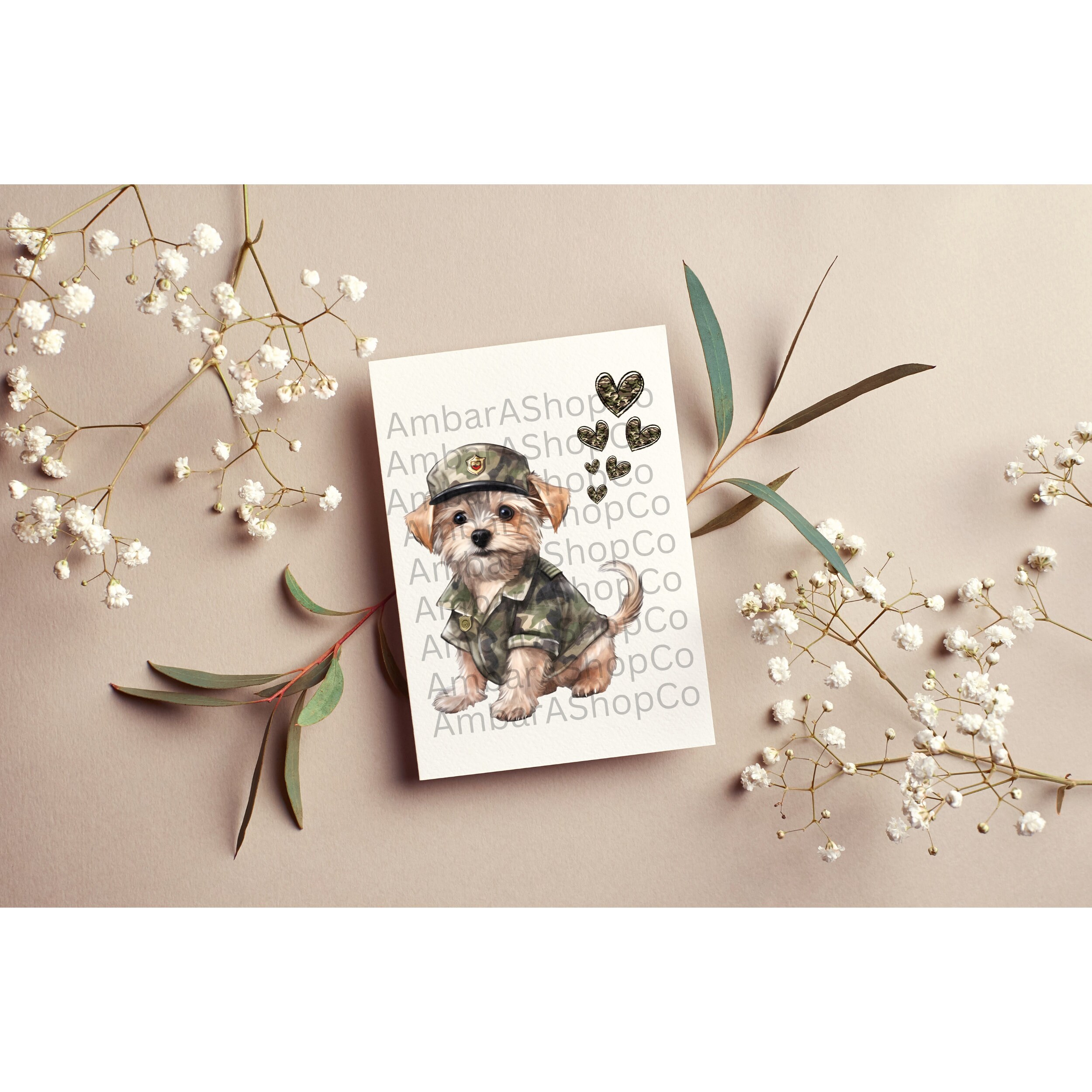 Yorkie PNG Dog PNG Sublimation Design Army Dog Digital Download Png ...