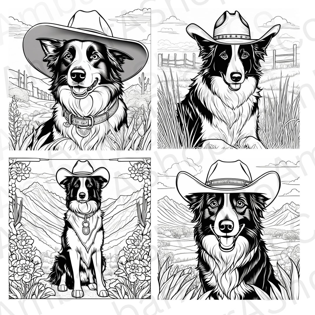 Australian Shepherd Coloring Page Dog Coloring Book Kid Coloring Book ...