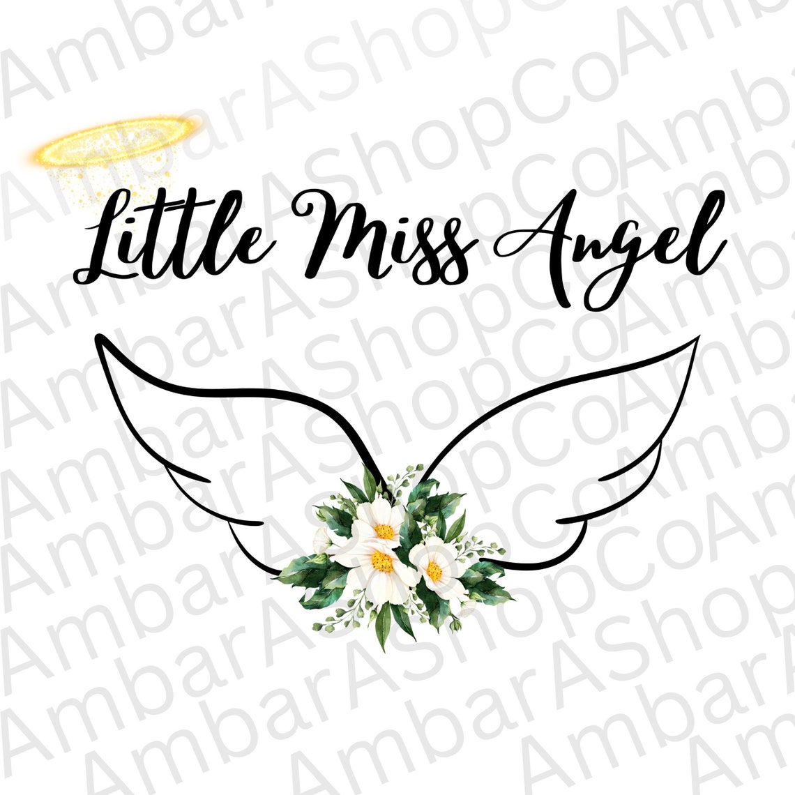 Little Miss Png Angel Wings PNG Halo Png Angel SVG Little Miss - Etsy