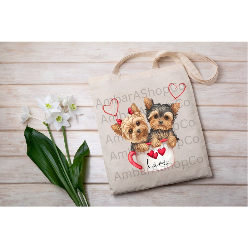 Valentine’s Day PNG, Jpg Yorkie Love PNG, Dog PNG, Sublimation Design ...