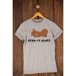 Bearly Awake PNG Brown Bear PNG Bear SVG Awake Png Cute Bear Png Funny ...