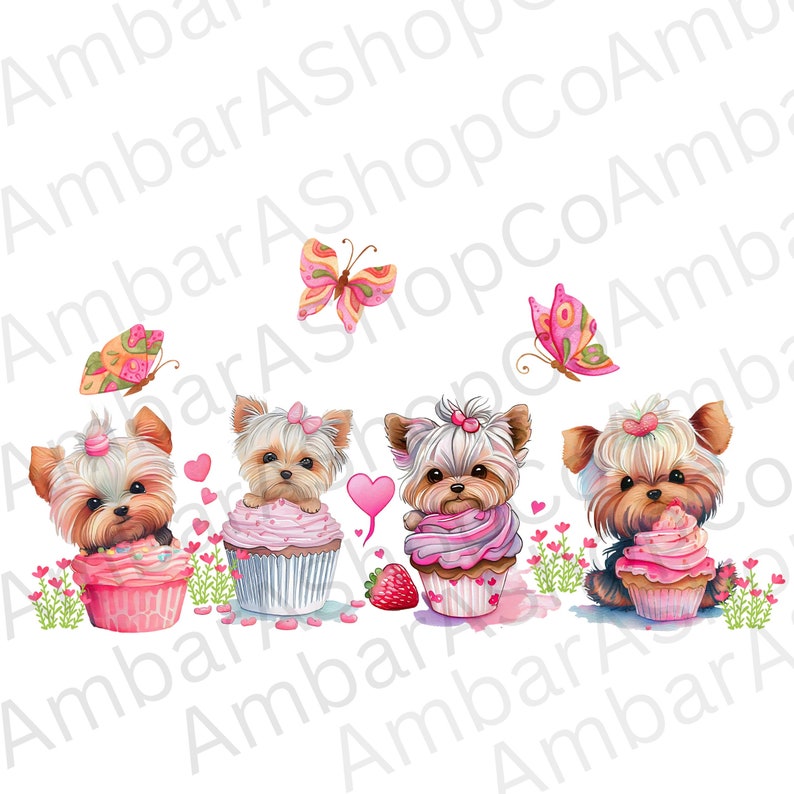 Yorkie Png Yorkshire Terrier Svg Cute Yorkie Png Cupcake Png Yorkie ...