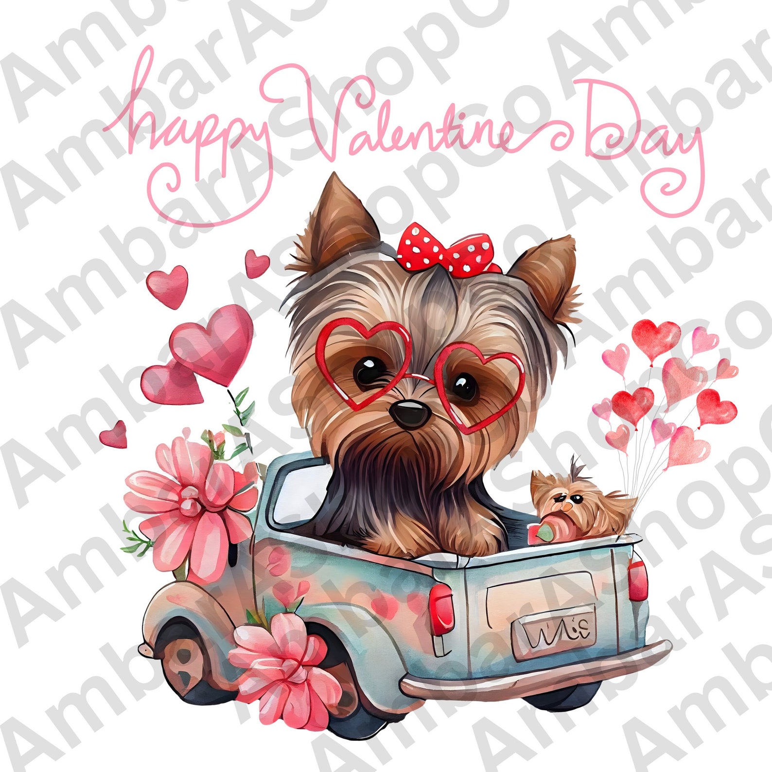 Valentine’s Day PNG, Jpg Yorkie Love PNG, Dog PNG, Sublimation Design ...