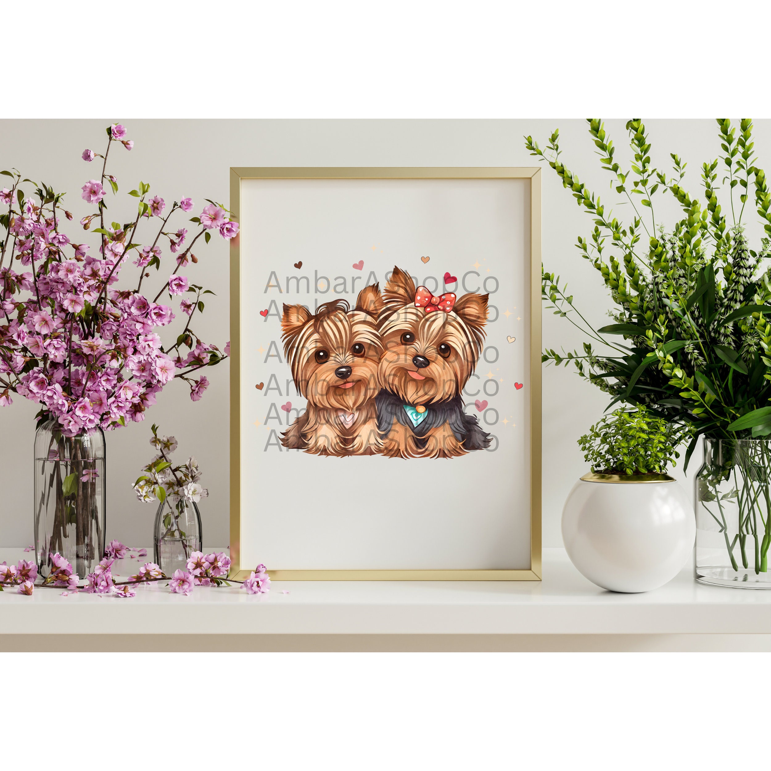 Yorkshire Terrier Dog Png Yorkie Couple Png Yorkie Dog SVG Yorkie Mom Watercolor Yorkie Gift ...