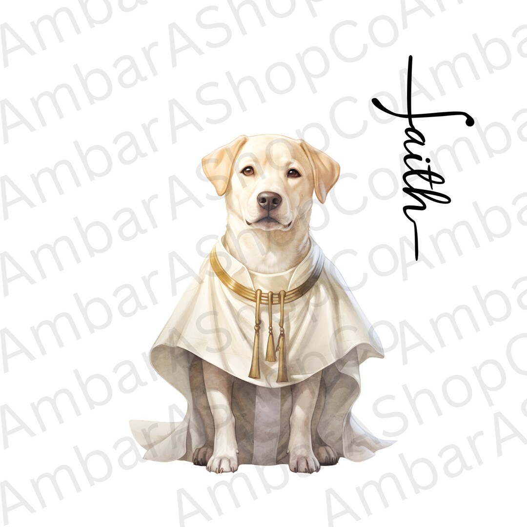 Faith SVG Labrador Retriever SVG Dog Wearing Robe Priest SVG Labrador ...