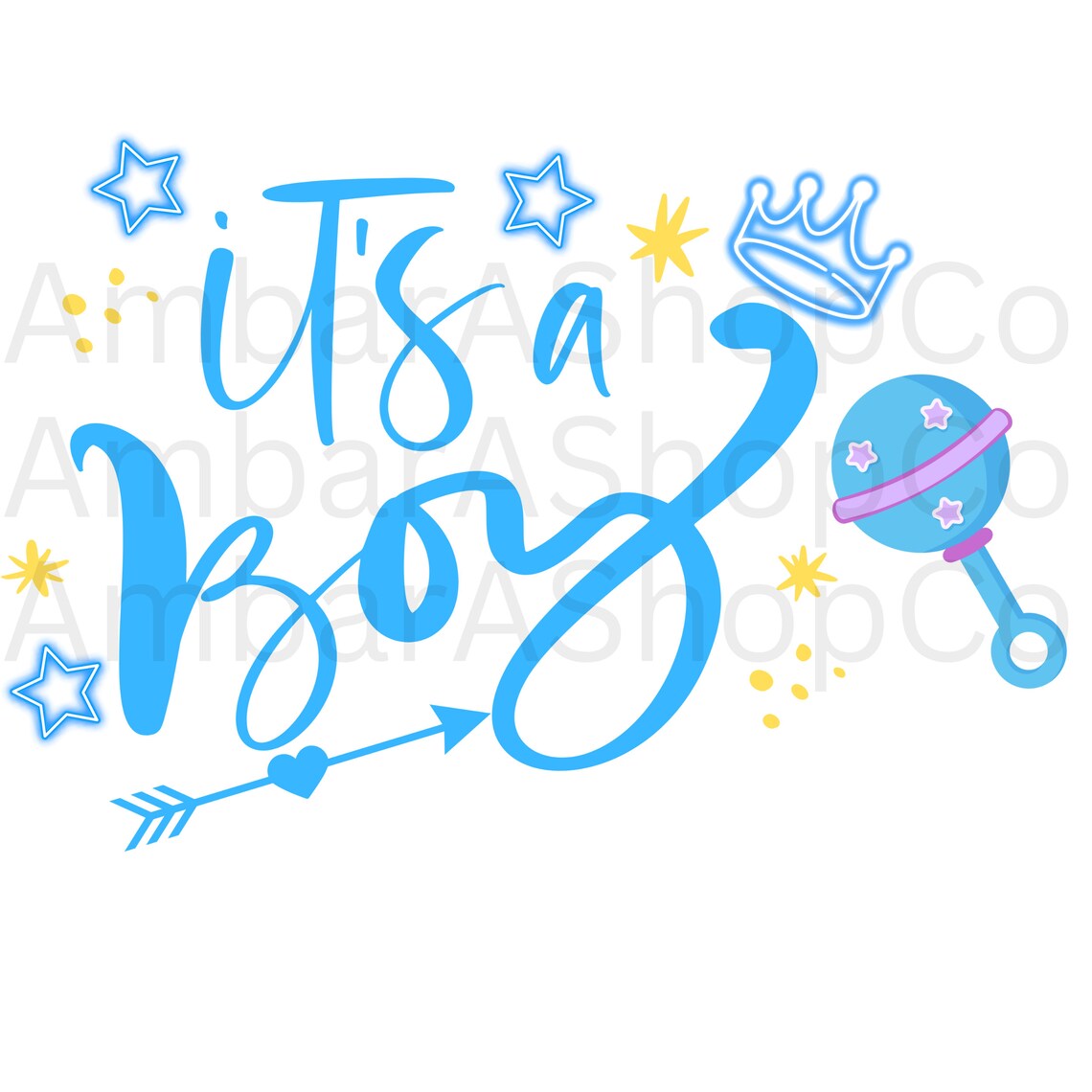 It’s a Boy PNG Baby Boy Digital Download Baby Shower Announcement Png ...