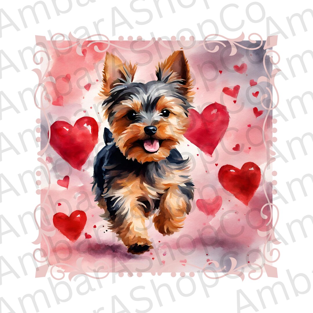 Happy Valentine’s Day Dog Png Digital Download Dog Valentines Day Card ...