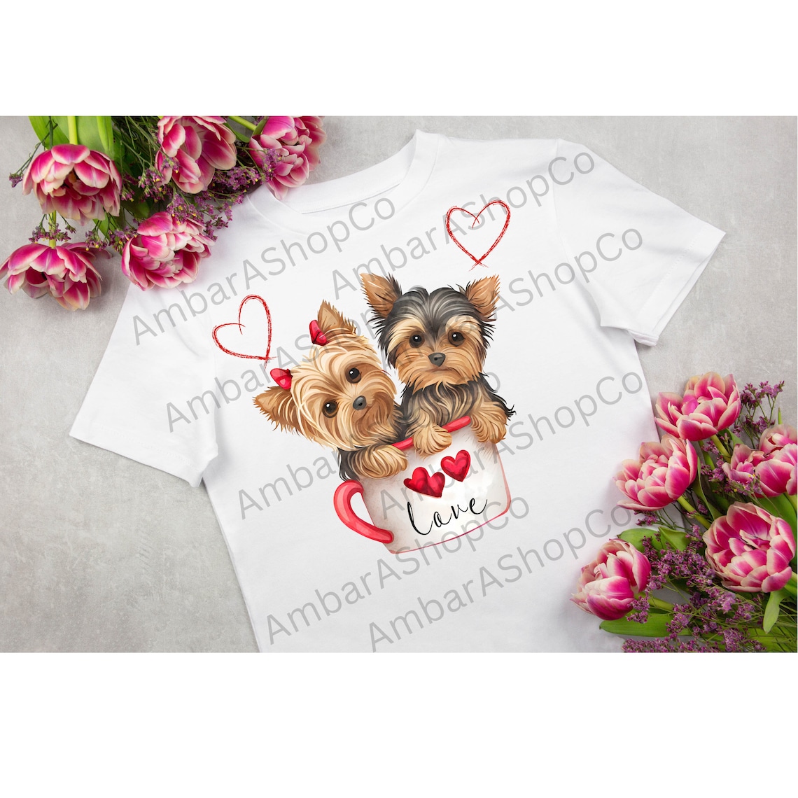 Valentine’s Day PNG, Jpg Yorkie Love PNG, Dog PNG, Sublimation Design ...