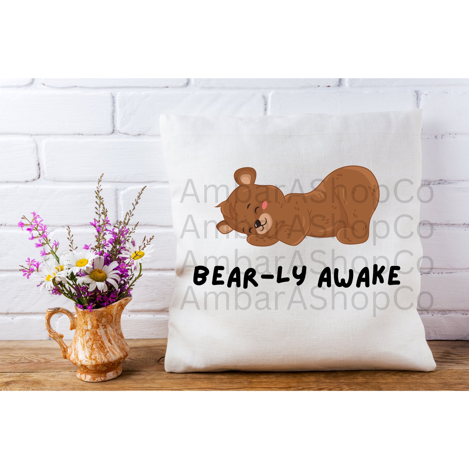 Bearly Awake PNG Brown Bear PNG Bear SVG Awake Png Cute Bear Png Funny ...
