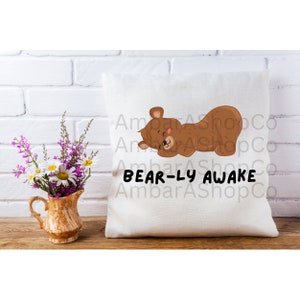 Bearly Awake PNG Brown Bear PNG Bear SVG Awake Png Cute Bear Png Funny ...