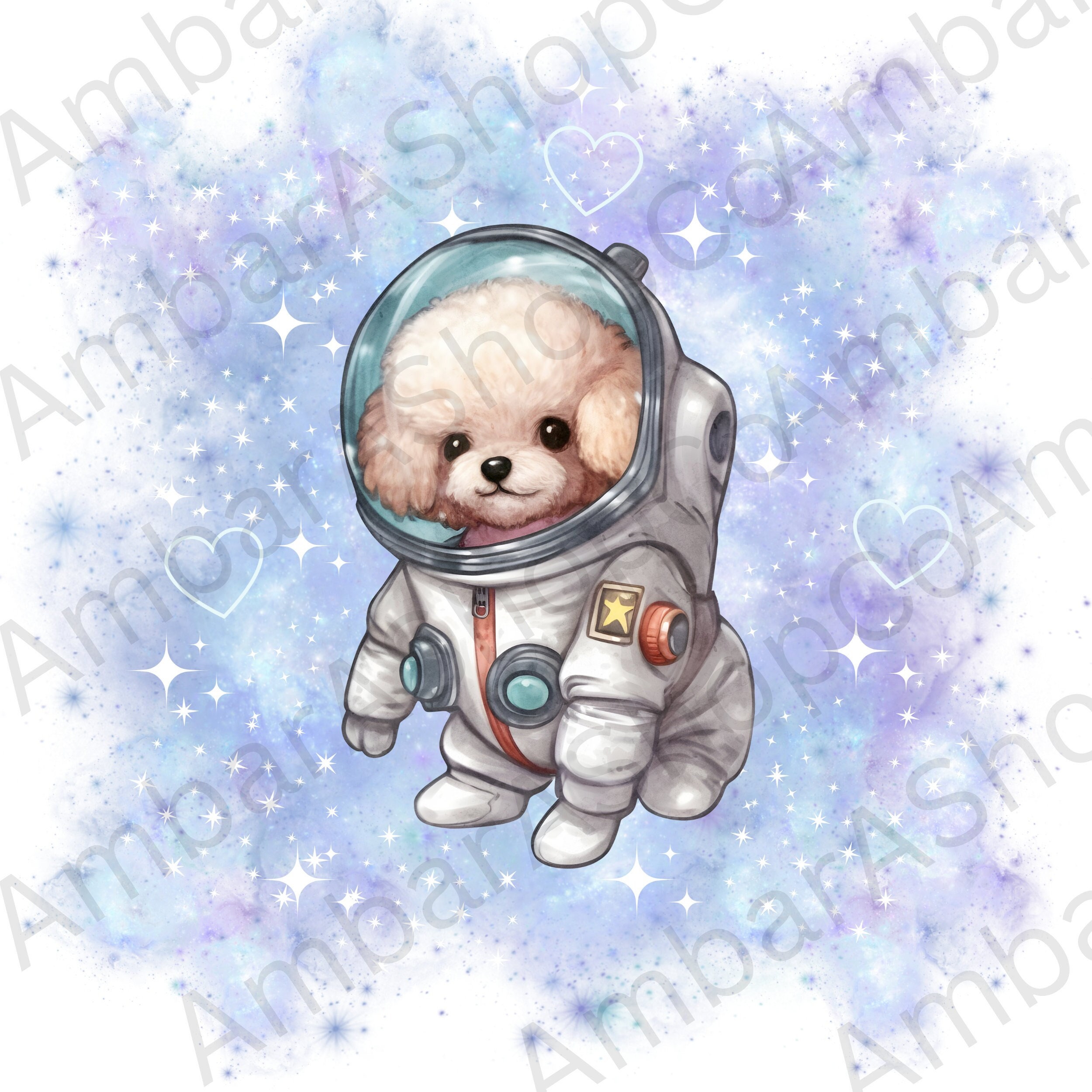 Poodle Wearing Spacesuit Png Poodle in Space Poodle Astronaut Dog in ...