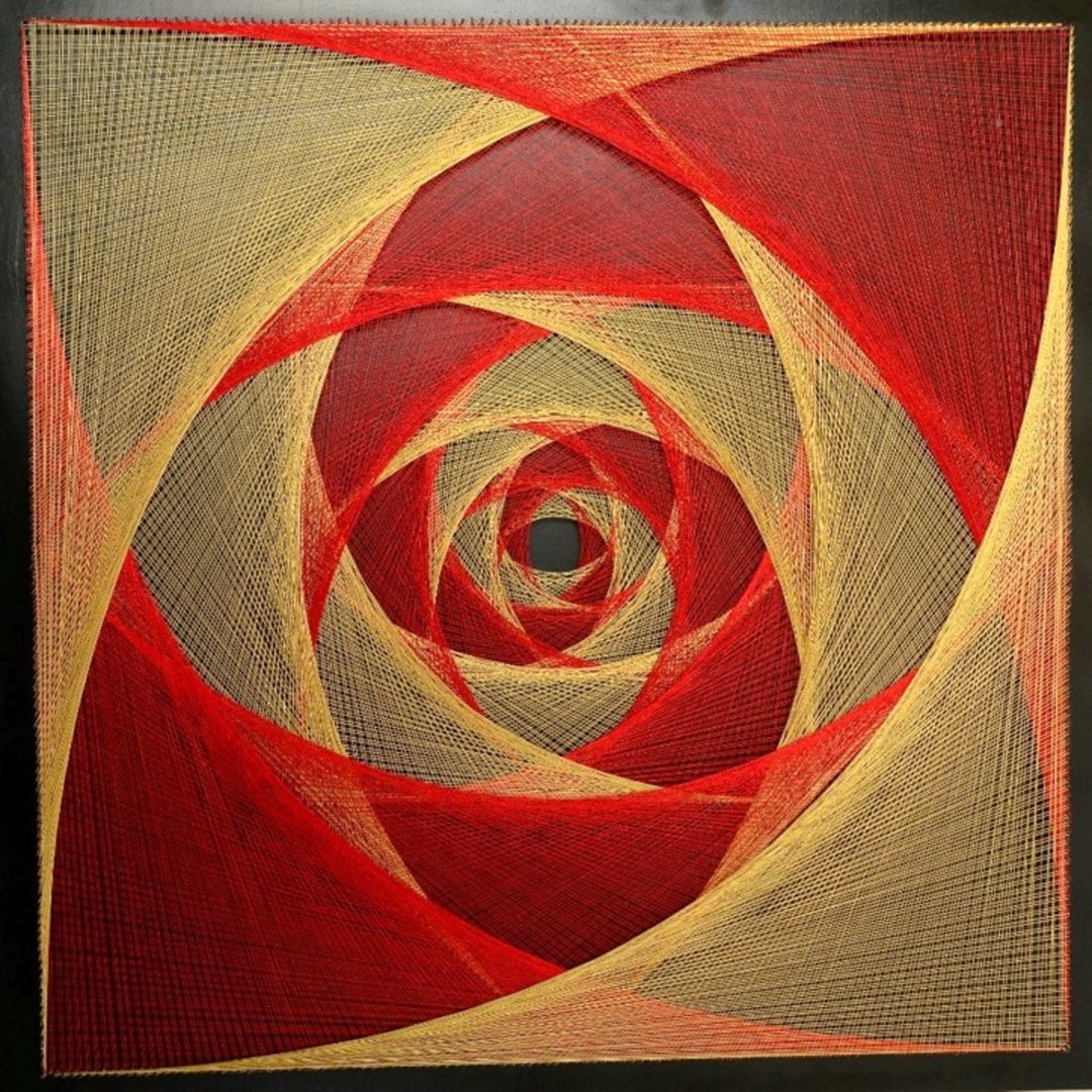 String Art-rose of Space-3d Art, Mandala Art Wall Hanging , Sacred Geometry Wall Art, Meditation ...