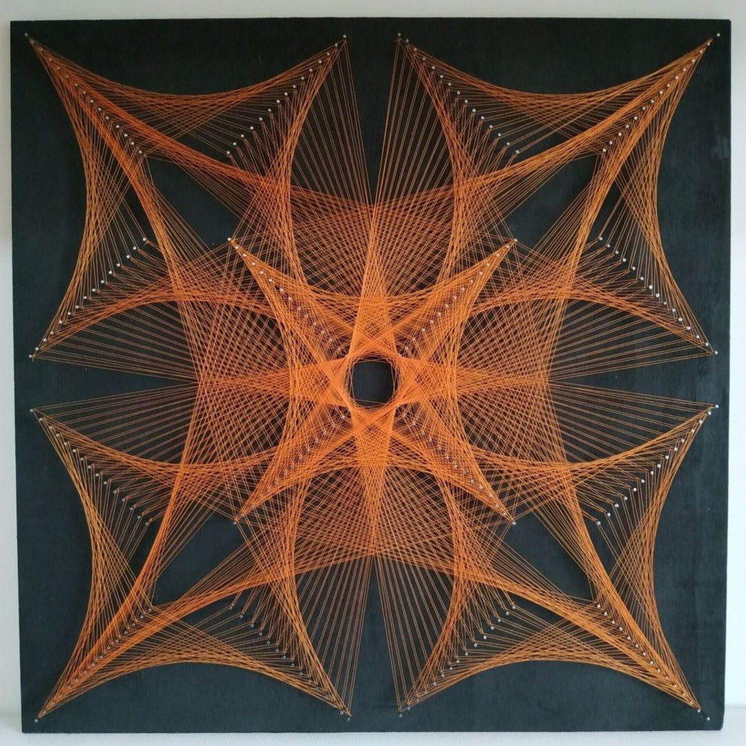 String Art Wall Hanging, Sacred Geometry, Abstract Wall Art, Meditation ...