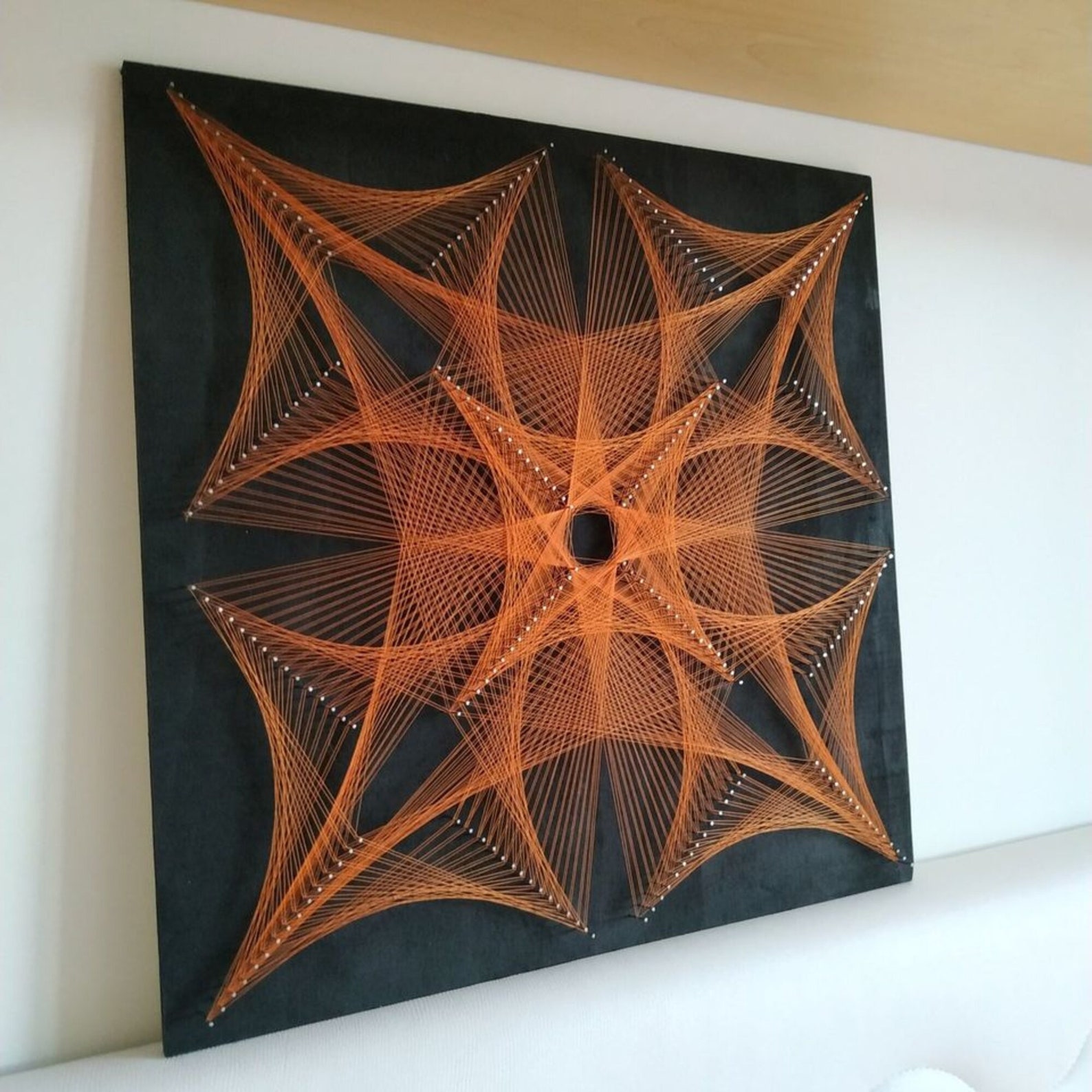 String Art Wall Hanging, Sacred Geometry, Abstract Wall Art, Meditation ...