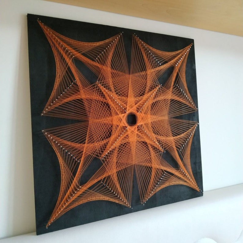 String Art Wall Hanging, Sacred Geometry, Abstract Wall Art, Meditation ...
