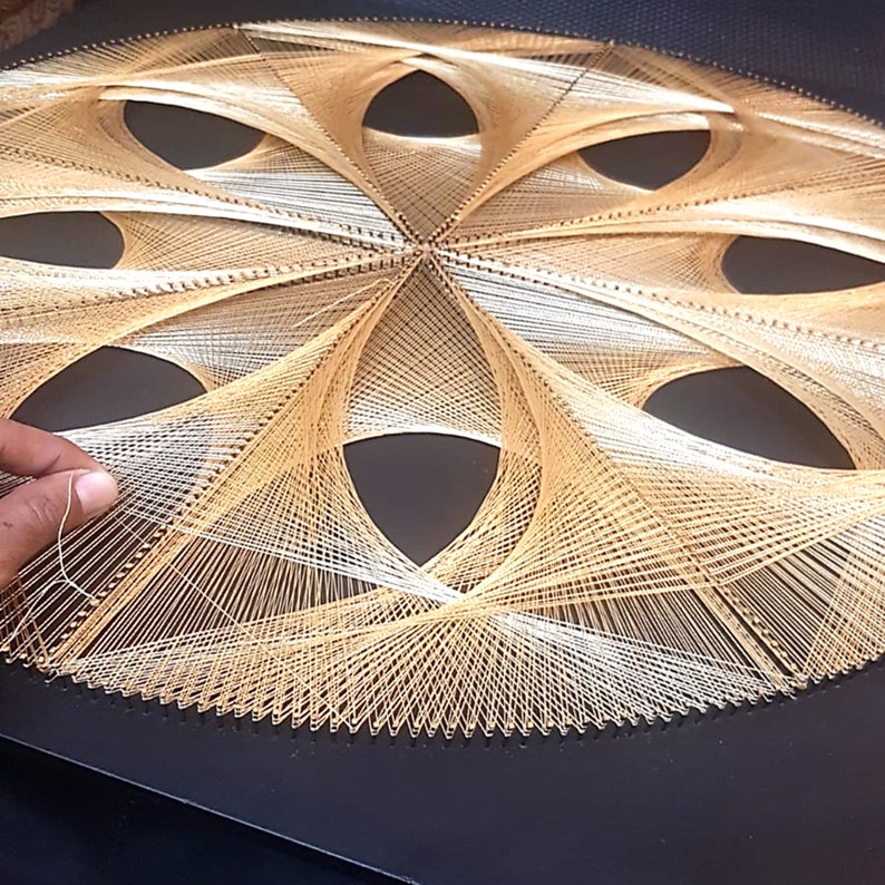 String Art, Lotus Flower Large Frame Mandala Wall Art, Sacred Geometry, Spiritual Gift ...