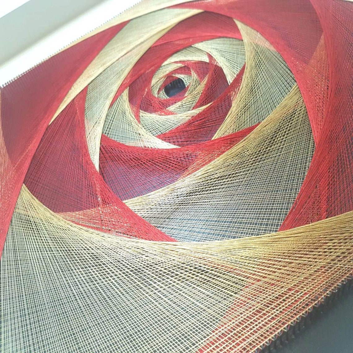 String Art-rose of Space-3d Art, Mandala Art Wall Hanging , Sacred ...