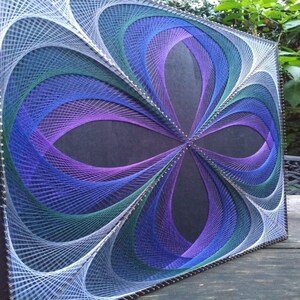 String Art Wall Hanging, Sacred Geometry, Abstract Wall Art, Meditation ...