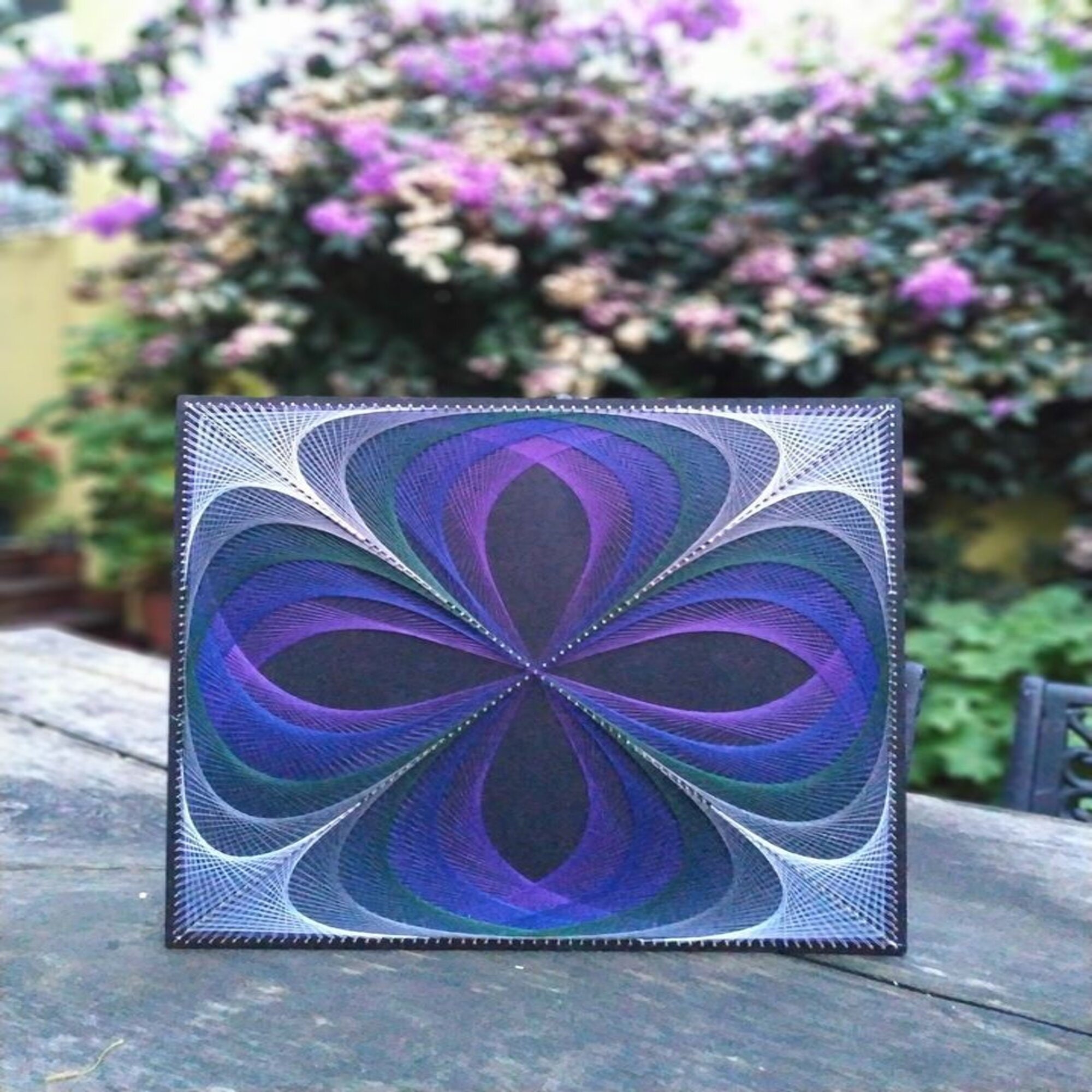 String Art Wall Hanging, Sacred Geometry, Abstract Wall Art, Meditation ...