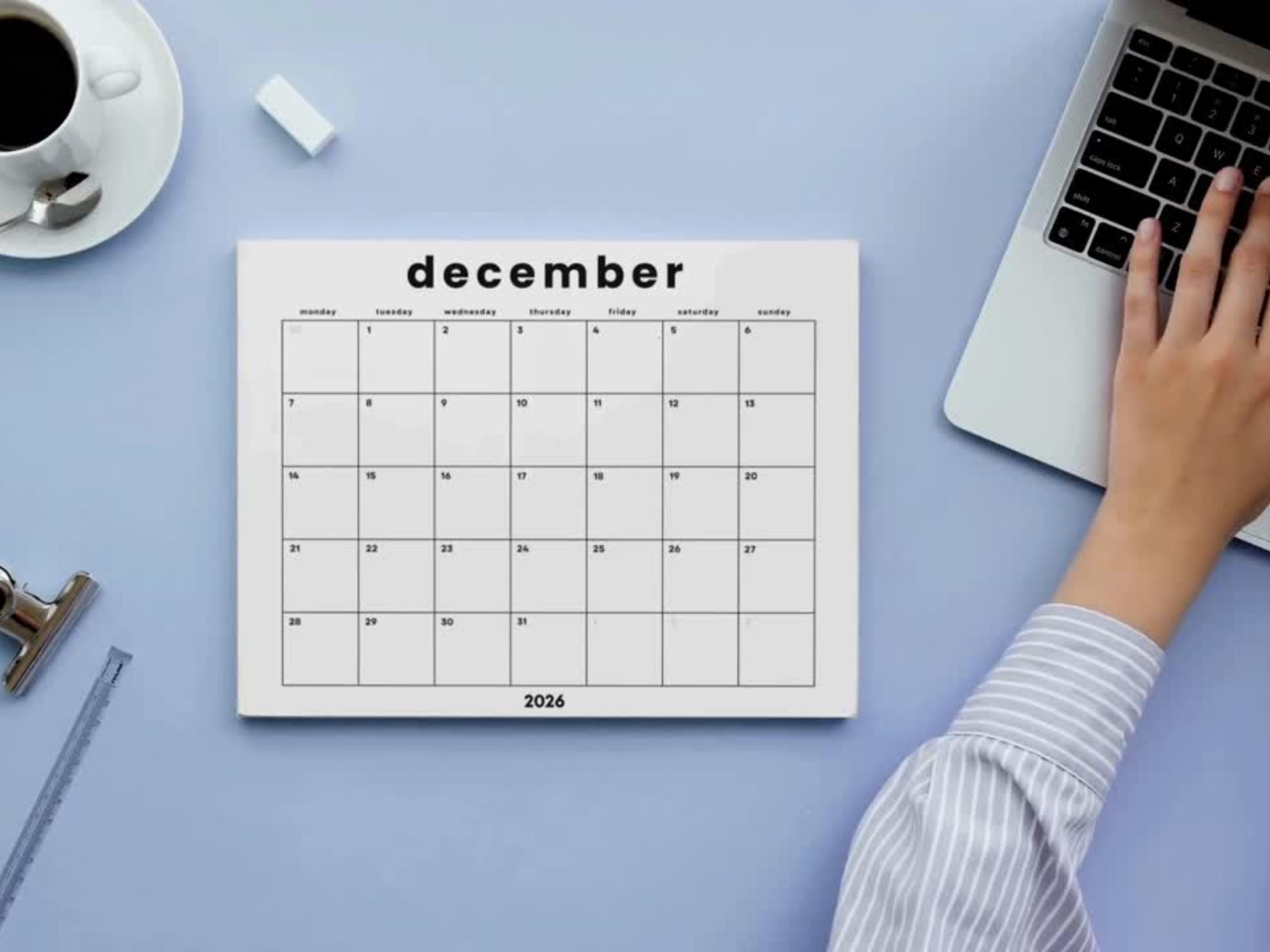 2026 Minimalist Calendar Printable: Monthly Planner (PDF Download ...