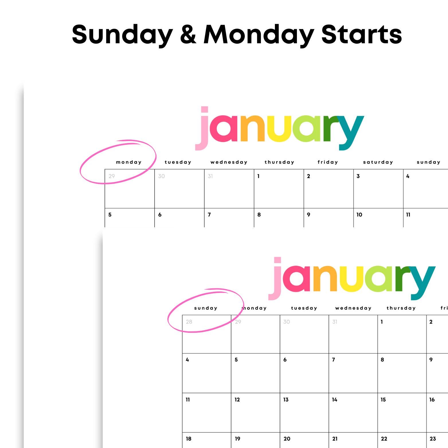 2026 Minimalist Calendar Printable: Cursive Monthly Planner (PDF ...