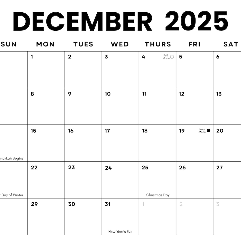 December Planner Sheets - Etsy