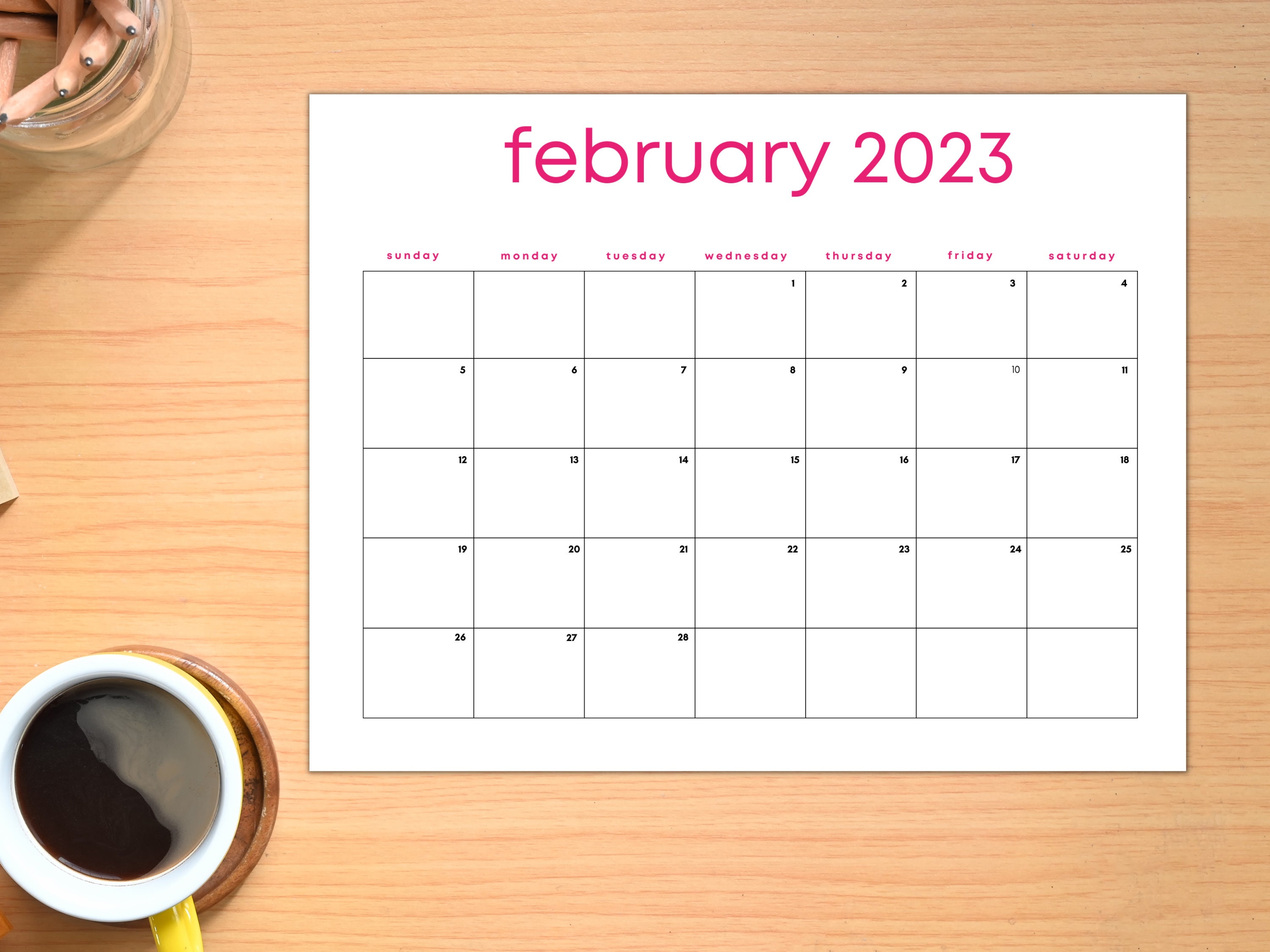 2023 Monthly Printable Calendar Color Printable Planner PDF 2023 ...