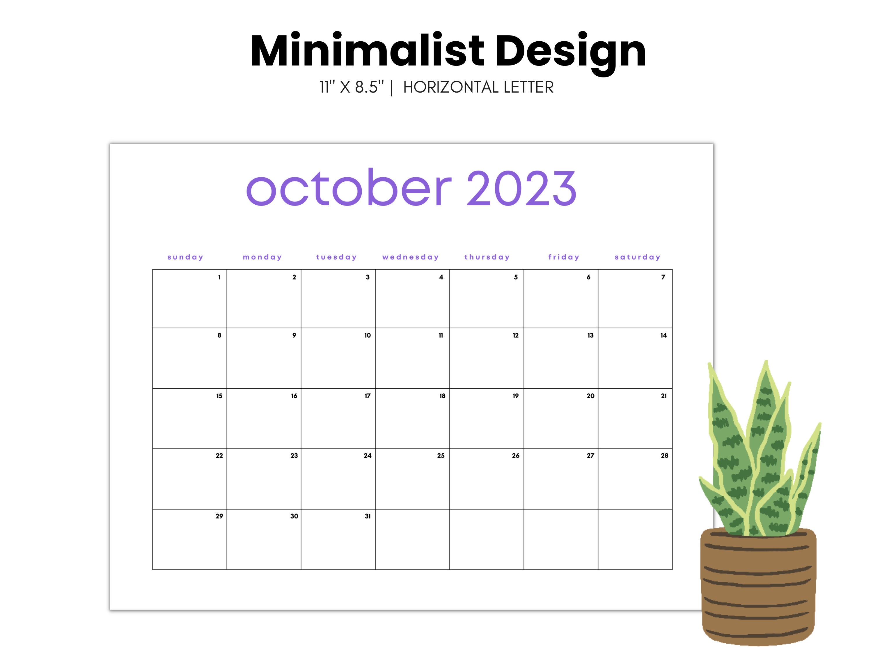 2023 Monthly Printable Calendar Color Printable Planner PDF 2023 ...
