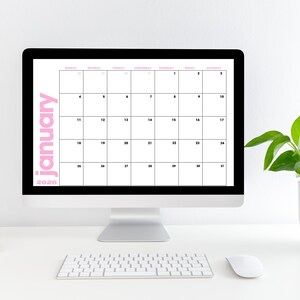 January 2026 Minimalist Modern Calendar Printable: PDF, Sunday Start ...