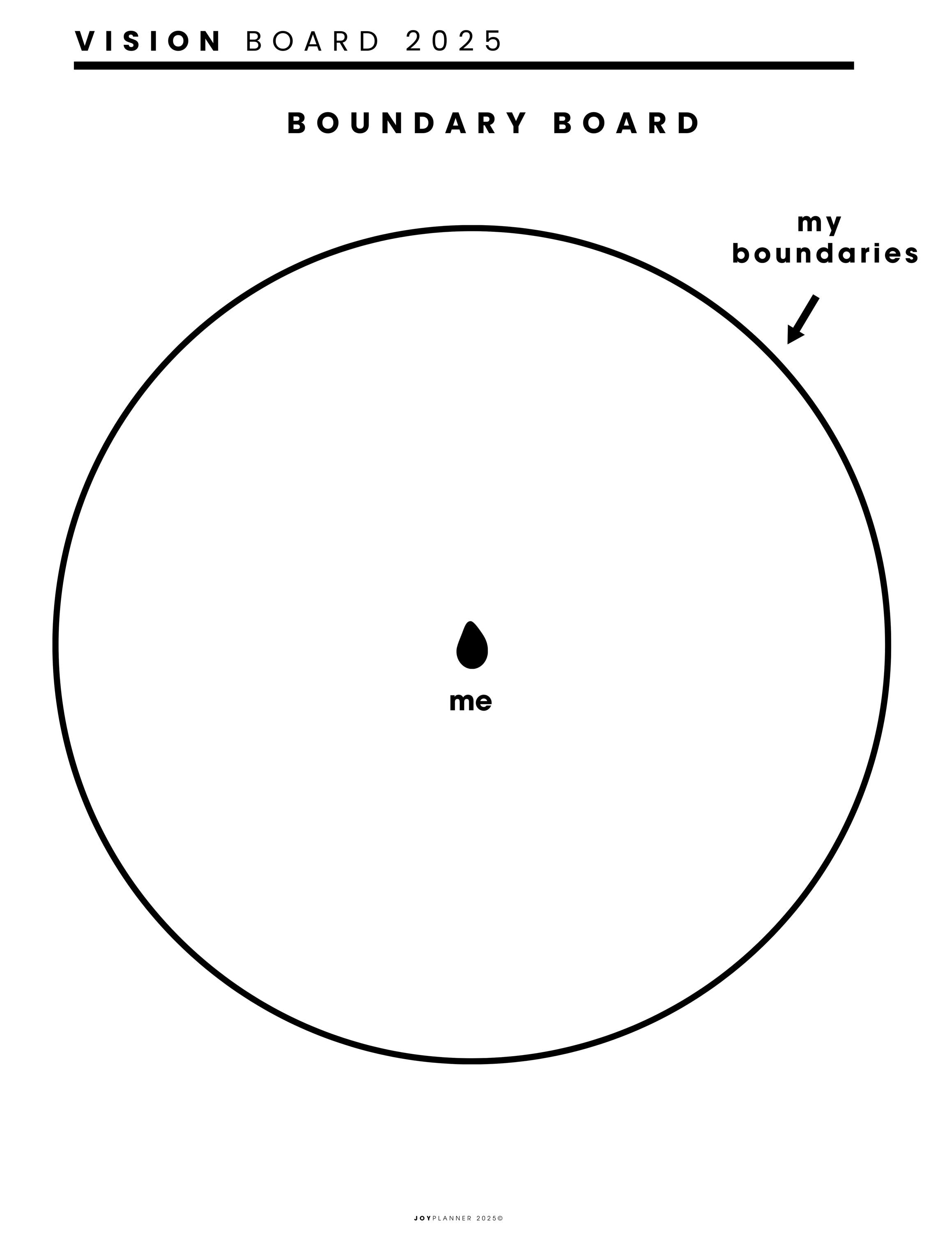 Boundary Board 2025 Printable PDF | 2025 Life Goals | Digital Download ...