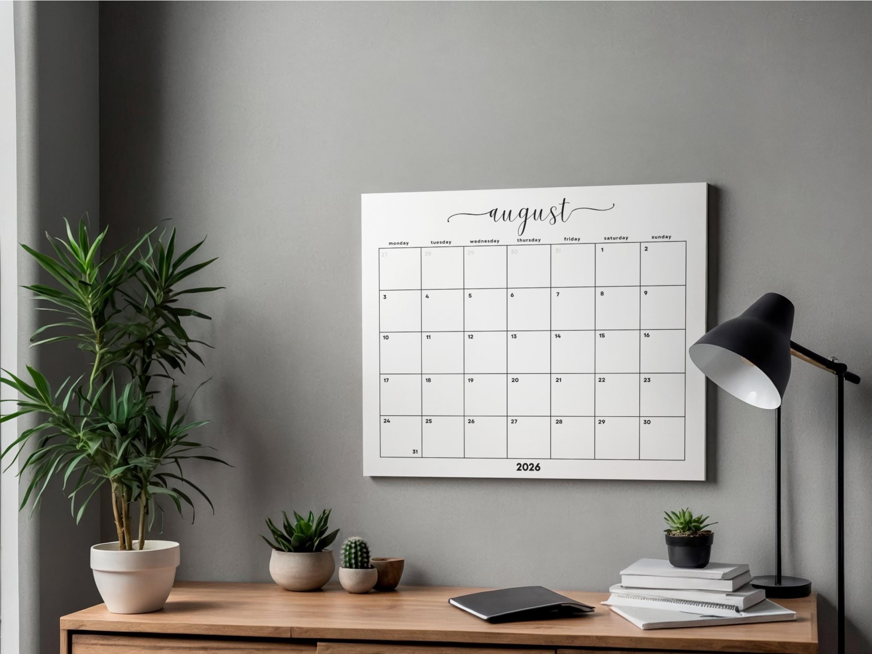 August 2026 Minimalist Calendar Printable (letter PDF) | Sunday ...